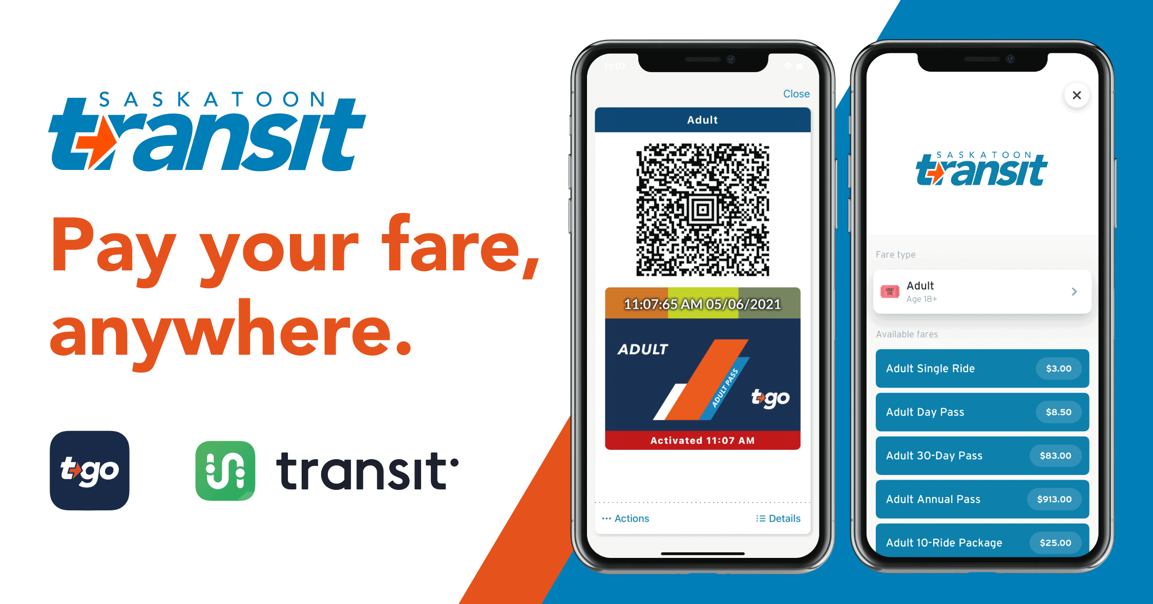 Saskatoon Transit, Masabi and Transit app Launch New TGo Fare Payment ...